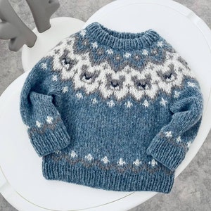 Knitting Pattern Baby Jumper. Lopapeysa Pattern, Icelandic Pattern ...
