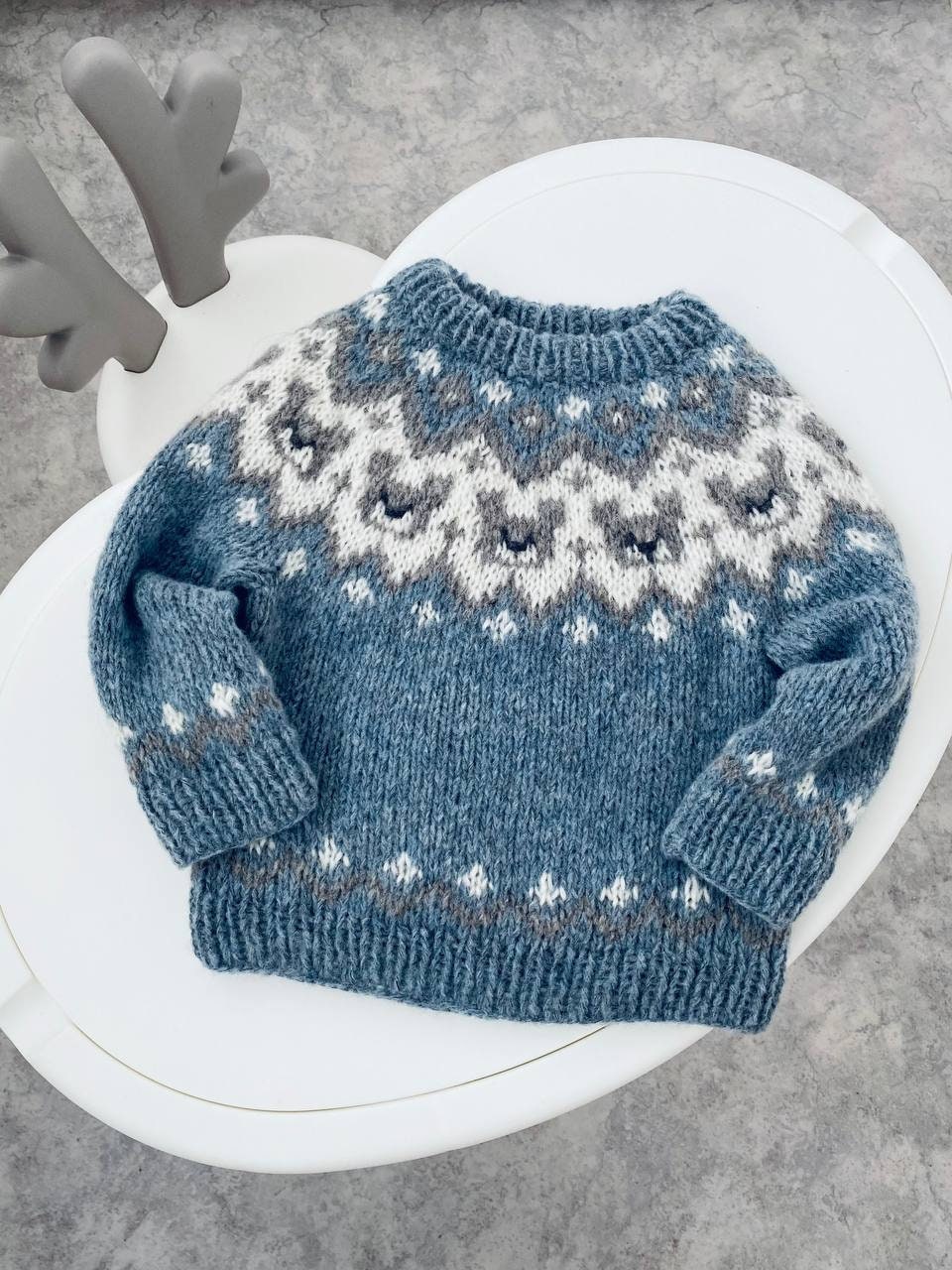 Knitting Pattern Baby Jumper. Lopapeysa Pattern, Icelandic Pattern ...