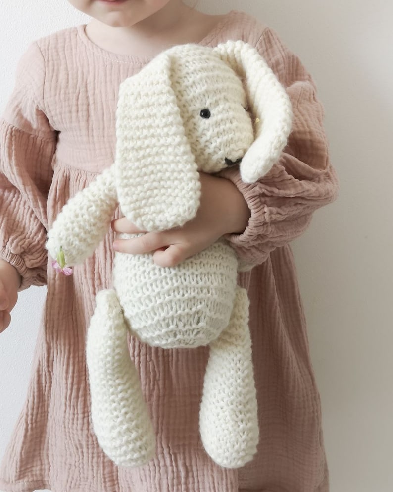 Rabbit Toy Knitting Pattern, Bunny Animal Toy Knitting Pattern, PDF ...