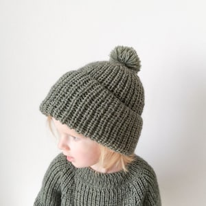 Knitting Pattern Baby Hat, Todler Hat, Half Fisherman’s Rib Hat Pattern ...