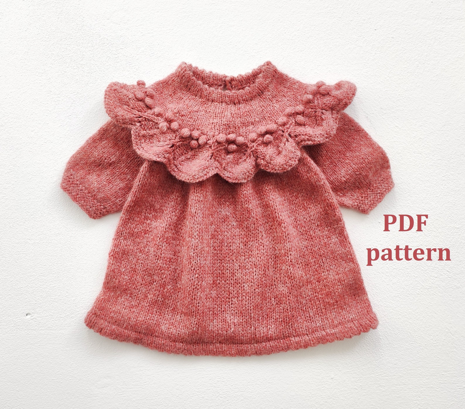 Knitting Pattern Baby Dress Baby Girl Dress Pattern Knit - Etsy