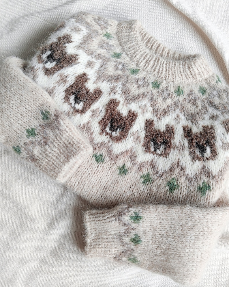 Knitting Pattern Baby Jumper. Lopapeysa Pattern, Icelandic Pattern ...