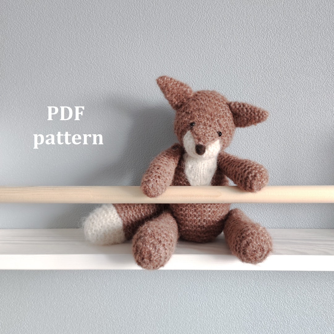 Fox Knitting Pattern, Baby Fox Pattern, Knit Toy Pattern, Knitted Toys ...