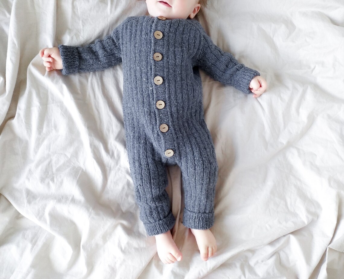 Baby Romper Knitting Pattern Ribbed Romper Knitting Pattern - Etsy