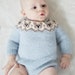 SET 2 in 1 Knitting Patterns for Baby, Knitted Baby Romper, Lopapeysa ...