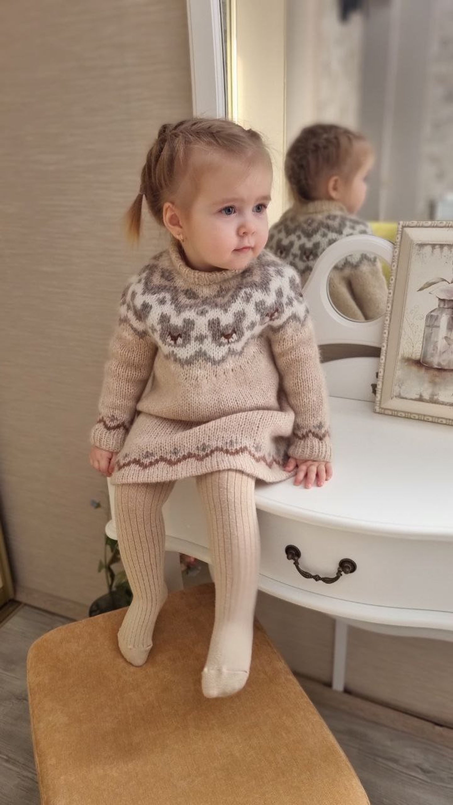 Knitting Pattern Baby Dress. Lopapeysa Pattern, Icelandic Pattern ...