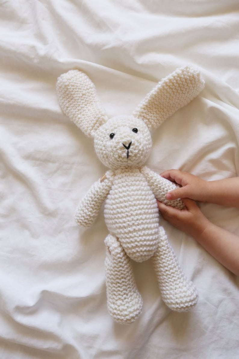 Rabbit Toy Knitting Pattern, Bunny Animal Toy Knitting Pattern, PDF ...