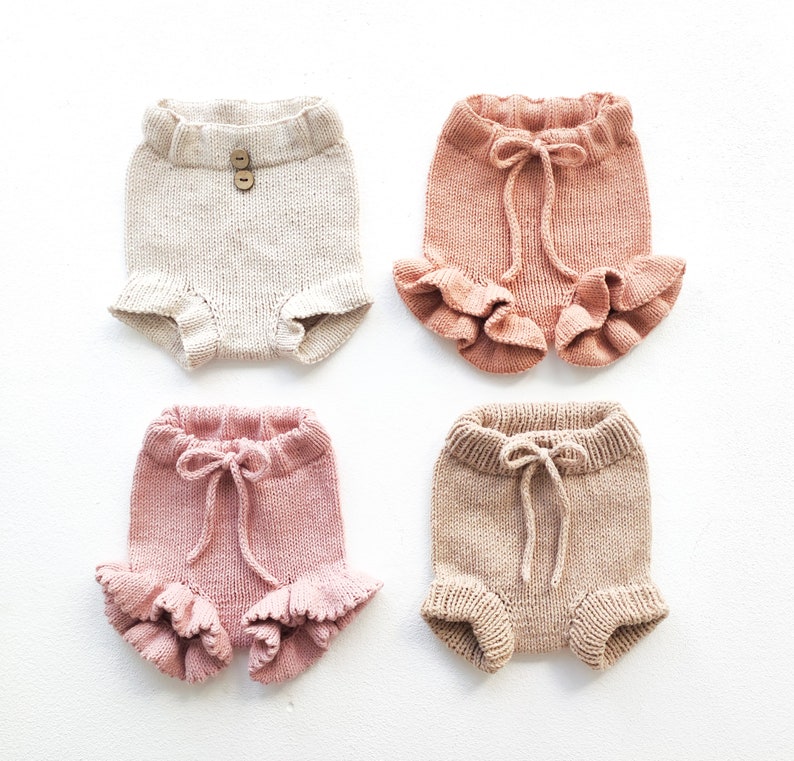 Knitting Pattern Baby Bloomers, Knitting Patterns Set, 4 in 1, Step by ...