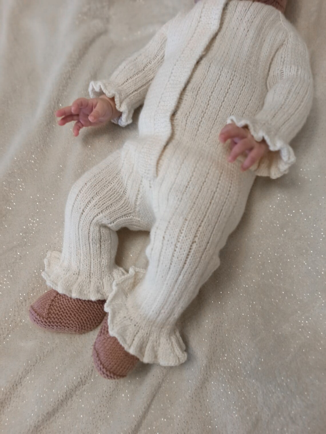 Knitting Pattern Baby Romper, Ruffle Romper, Pattern Jumpsuit, Knitted ...
