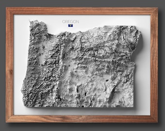 Oregon Map Art - Etsy