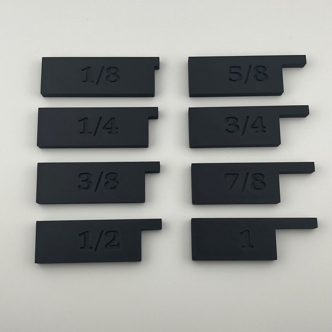 Set of 8 Measuring Jigs, 1/8 Inch Increments, Made for Woodworking - Etsy