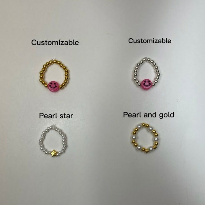 Preppy Aesthetic Customizable Rings - Etsy
