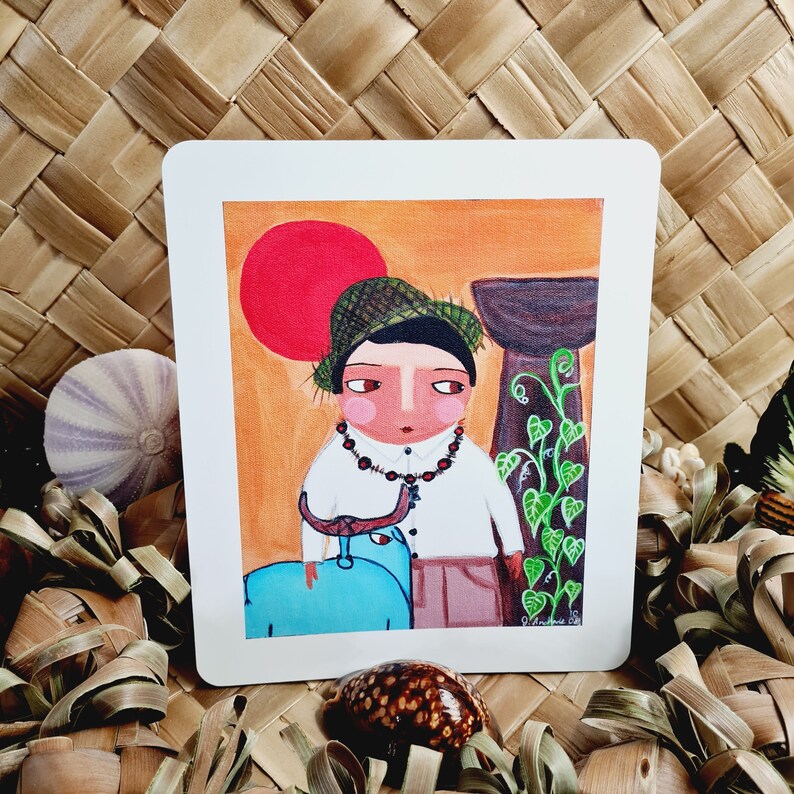 Wall Art Print Guam Inspired Chamoru Chamorro Folk Art Series my Little ...