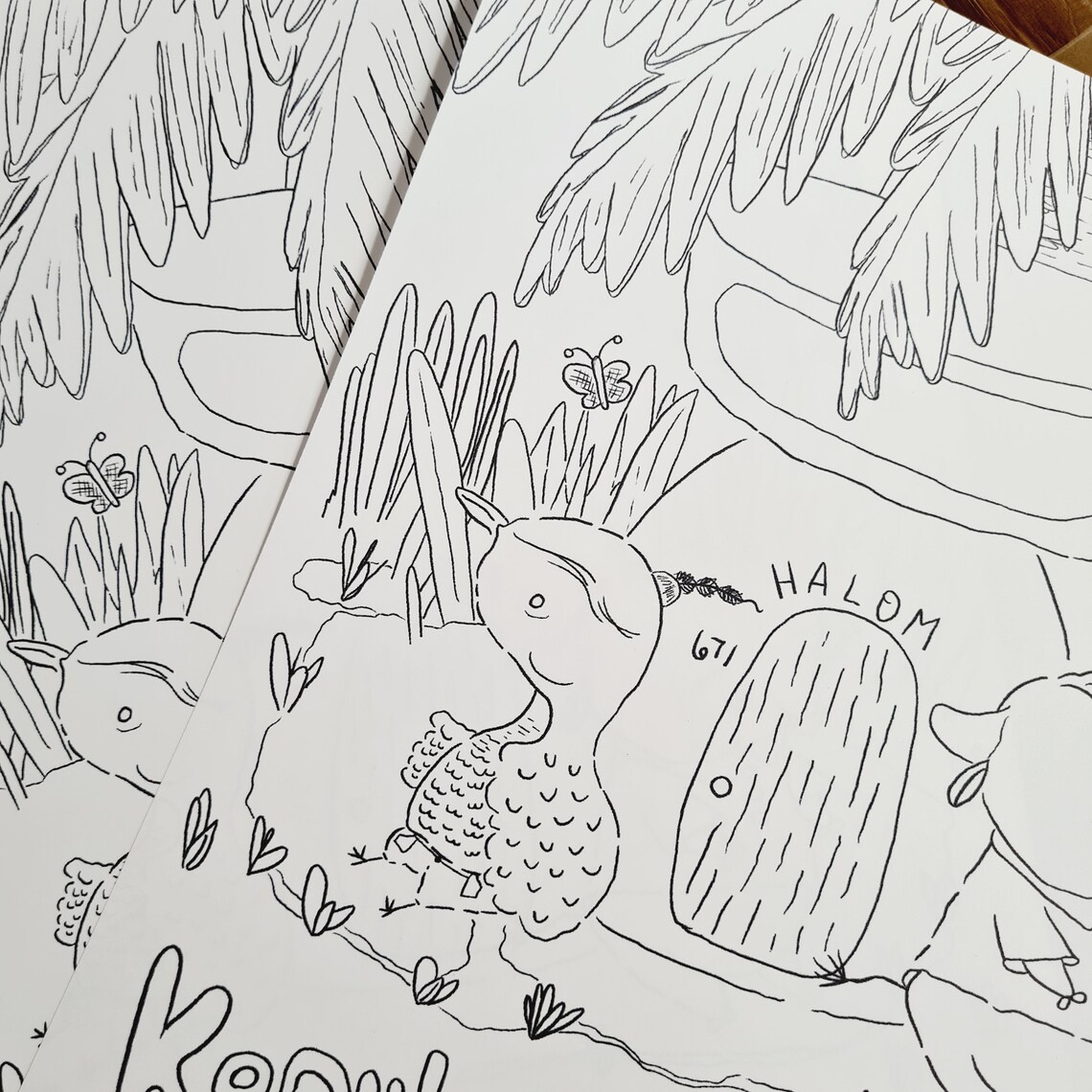 Printable Coloring Page Storybook Theme Little Kepuha Ko'ko & Carabao ...