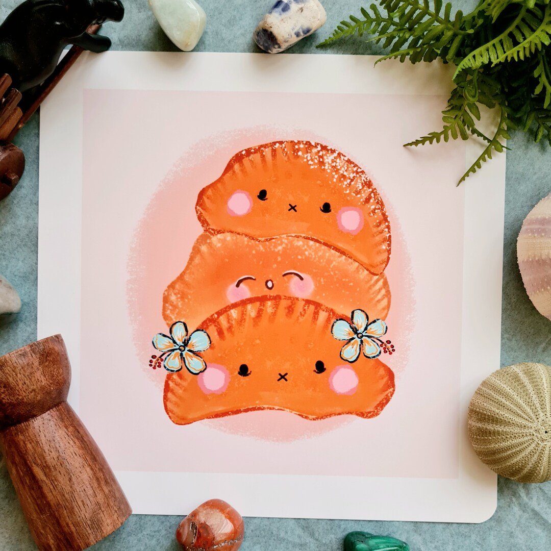 Art Print Guam Chamorro Kawaii Food Illustration Buchi Buchi Stacked - Etsy