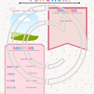 MEET THE TEACHER Template Editable Rainbow Pink - Etsy