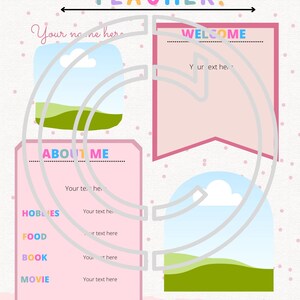 MEET THE TEACHER Template Editable Rainbow Pink - Etsy