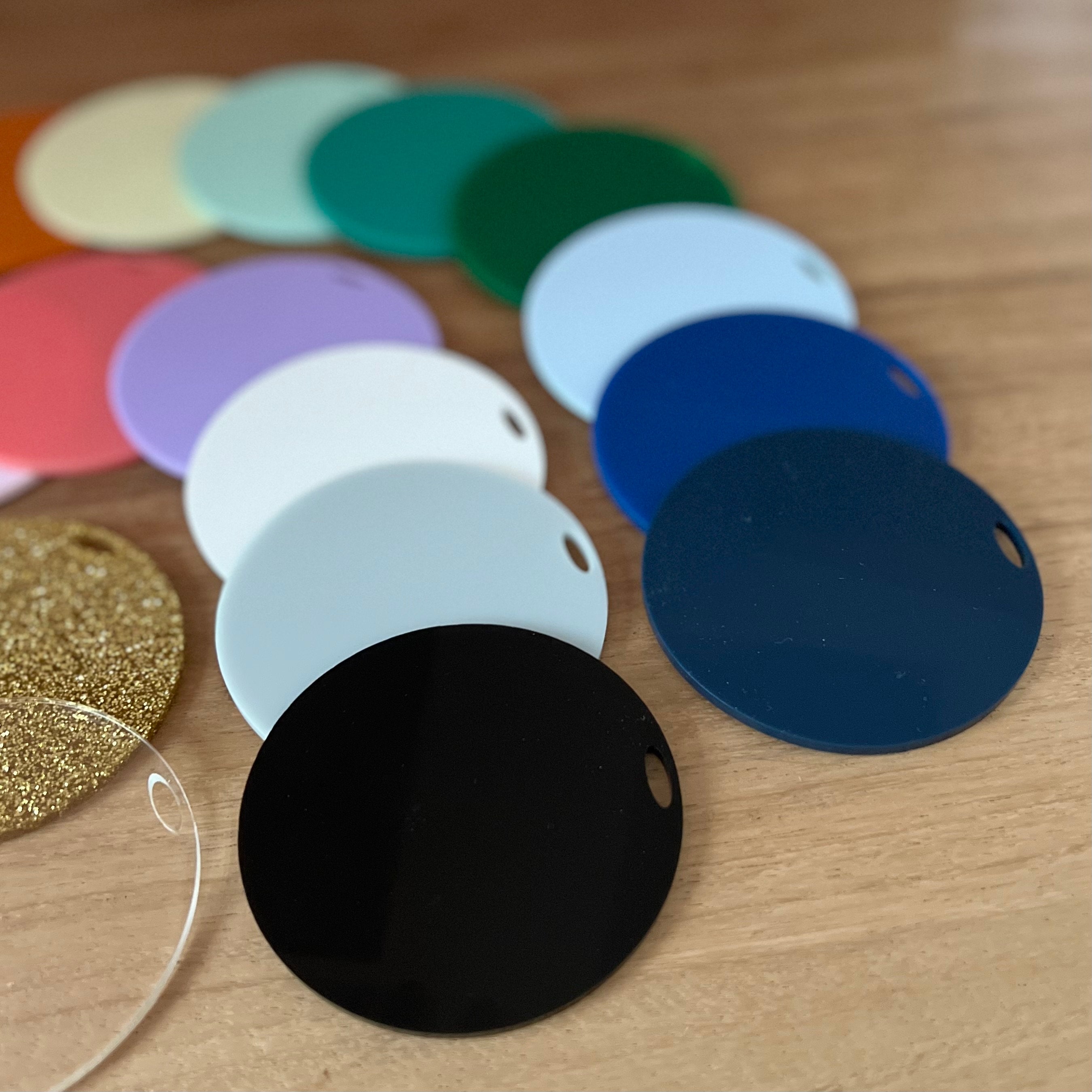 Acrylic Circle Blanks Bag Charm Blank Bag Tag Blank - Etsy