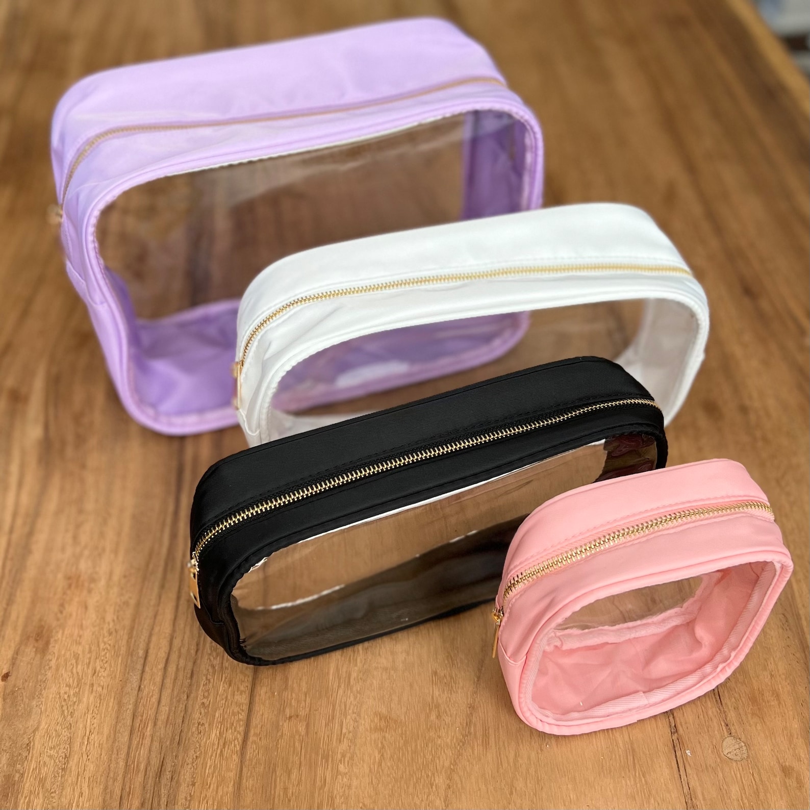 Clear Bags for Letter Patches Initial Makeup Bags Cosmetic Bag Brides ...