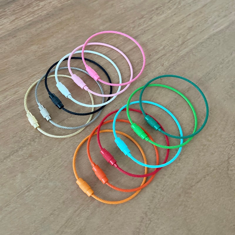 Stainless Steel Wire Keychain Cable Key Ring - Etsy