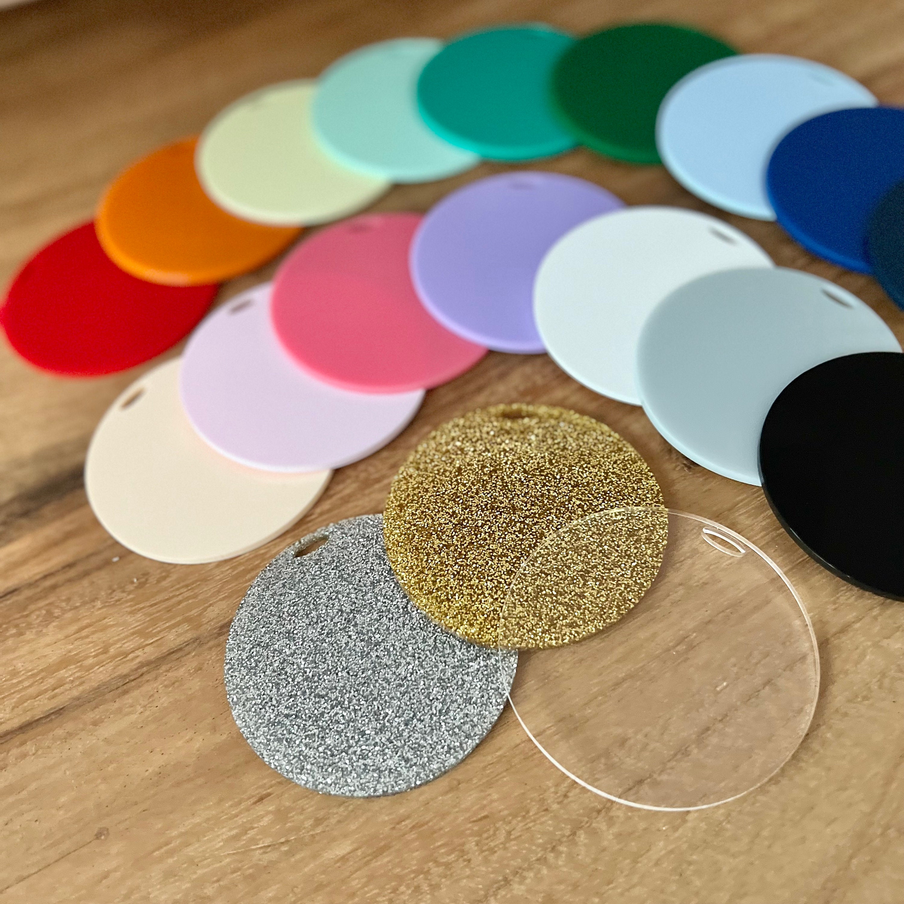 Acrylic Circle Blanks Bag Charm Blank Bag Tag Blank | Etsy