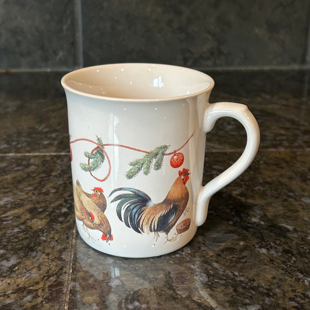 Marjolein Bastin Chicken Rooster Mug-12 Oz-3 3/4"x3",christmas Mug ...
