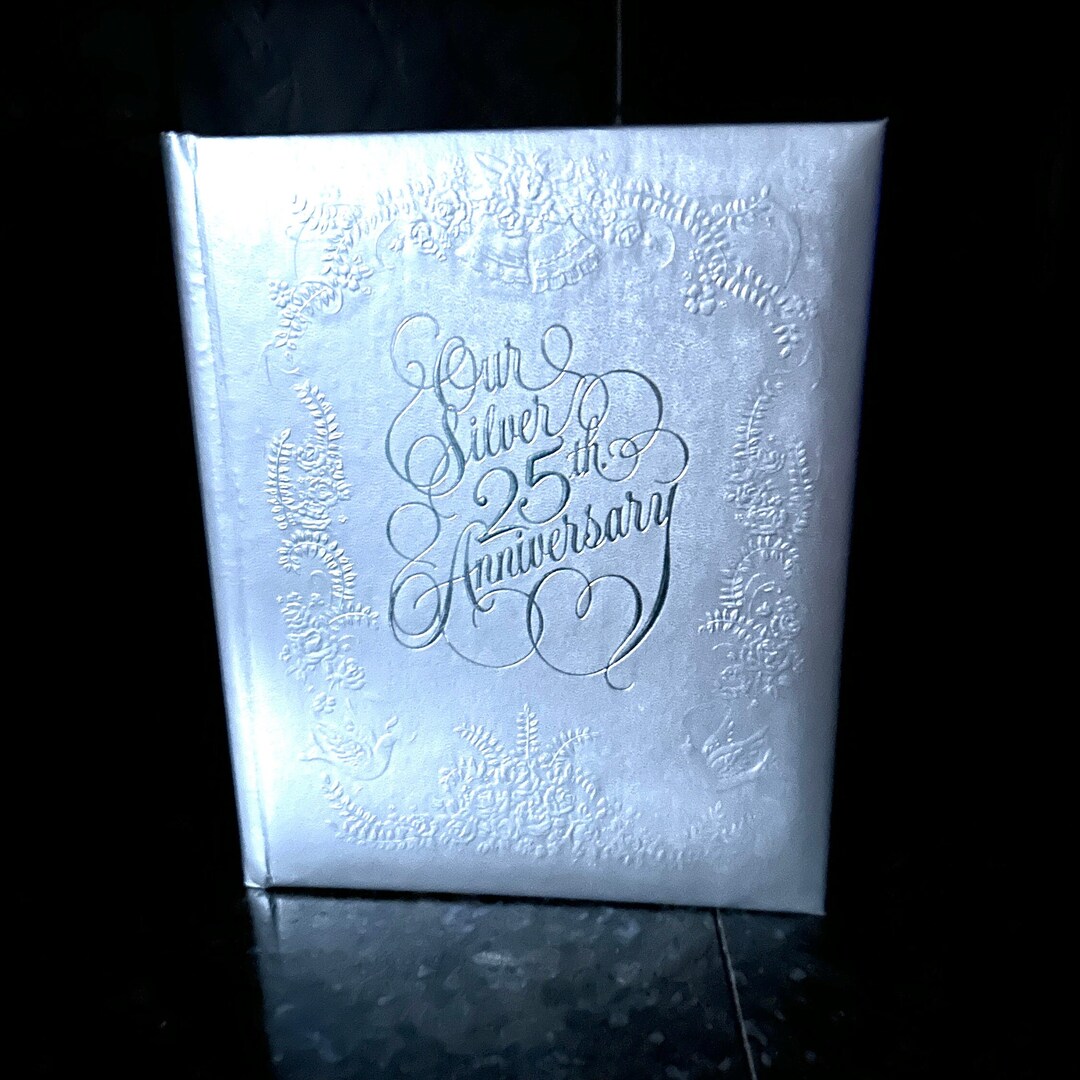 Vintage 25th Anniversary Memory Book by Carlton Cards,silver ...