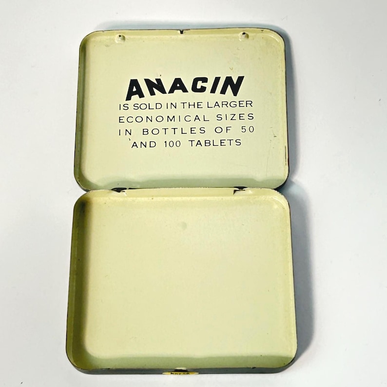 Vintage Anacin Tablet Tin: 1930s-1940s Advertising Tin - Etsy