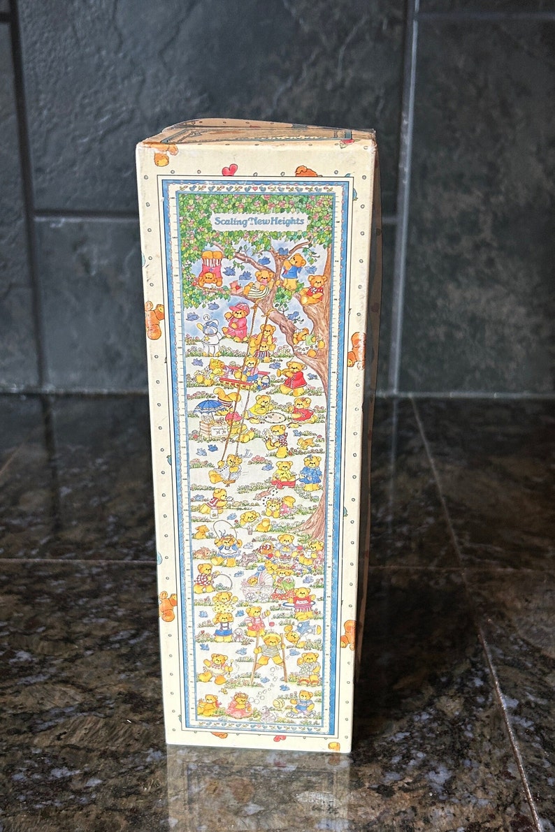 1980s Teddy Bear Kid's Growth Chart 'scaling New Heights' by Lucy Rigg ...