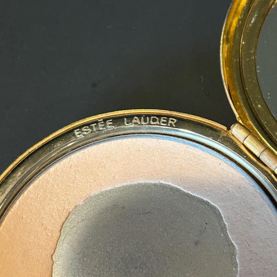 2001 Estee Lauder Compact 'Golden Twist' with Mirror-… - Gem