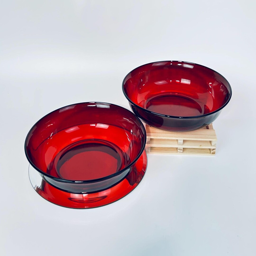 Arcoroc Classique Ruby Red Fruit Bowl: Set of 2 (5.75"x2") - Etsy