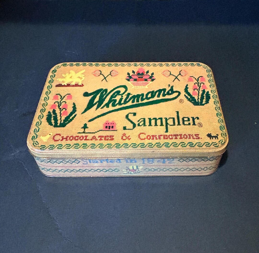 1960s Whitman's Chocolate Tin-hinged Lid-8.5x5.5x2,tin Candy Box,metal ...