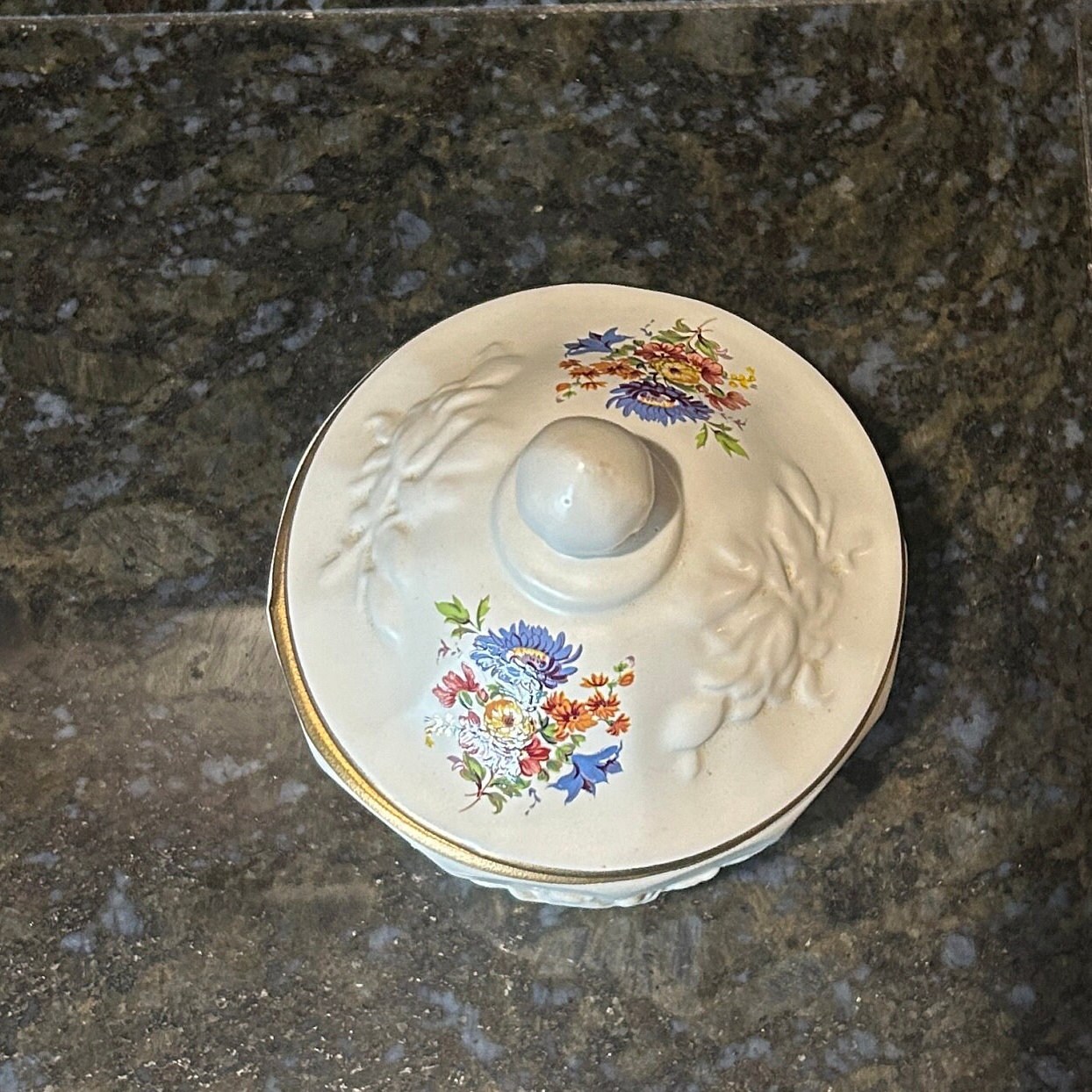 House of Fuller Porcelain Sugar Bowl: Gold Trim Floral Trinket Dish - Etsy