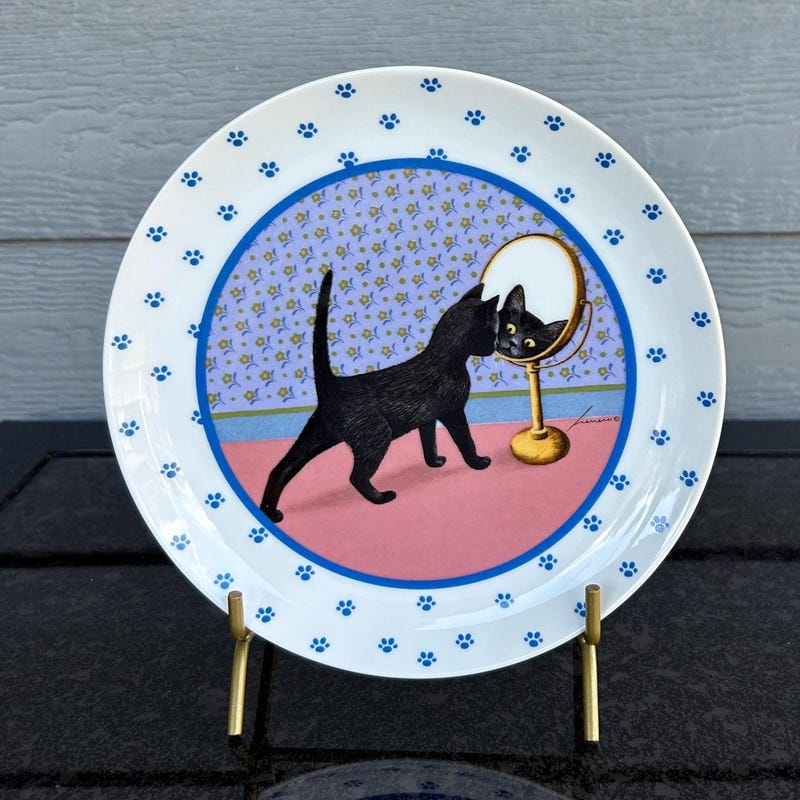Cat Decorative Plate - Etsy