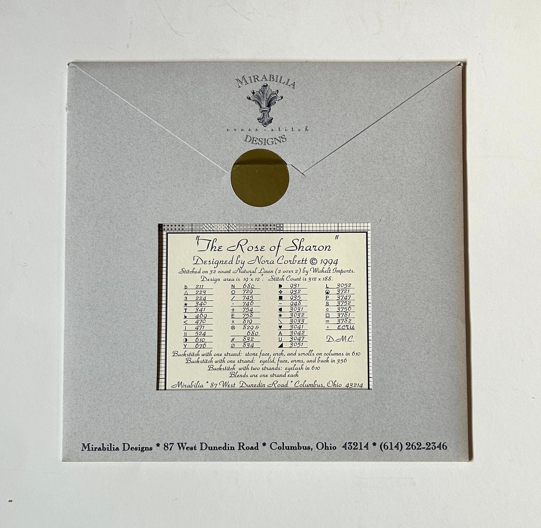 Mirabilia the Rose of Sharon and Rose Arbor Cross Stitch Chart,detailed ...