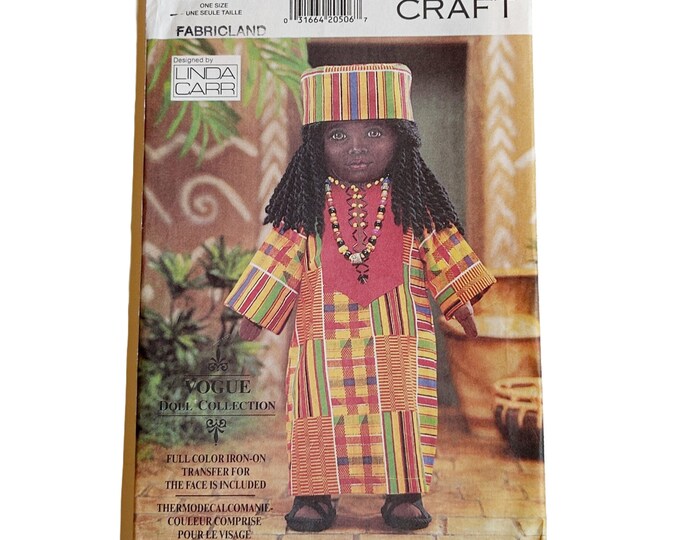 Vogue Craft 18 Inch African Doll Pattern 9138 African Doll Clothes ...