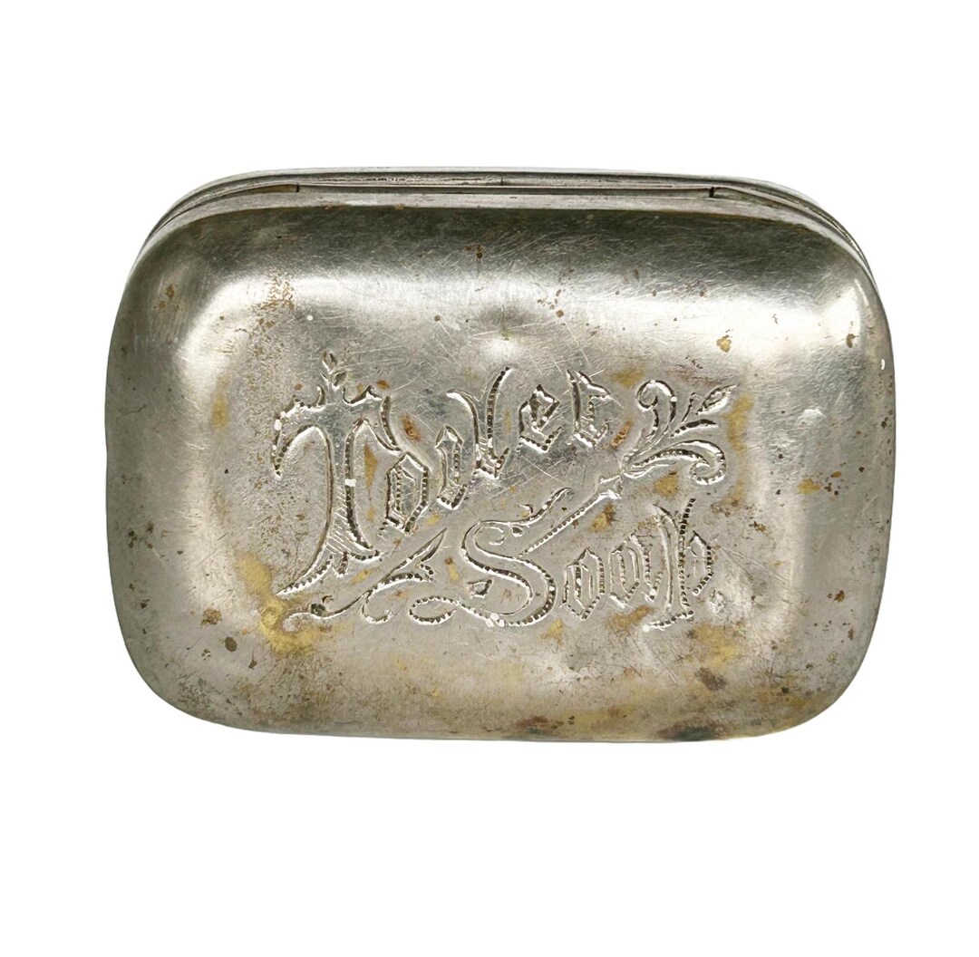 Metal Soap Box-3.5"x2.5"x1"-circa 1940s,metal Soap Holder,art Nouveau ...