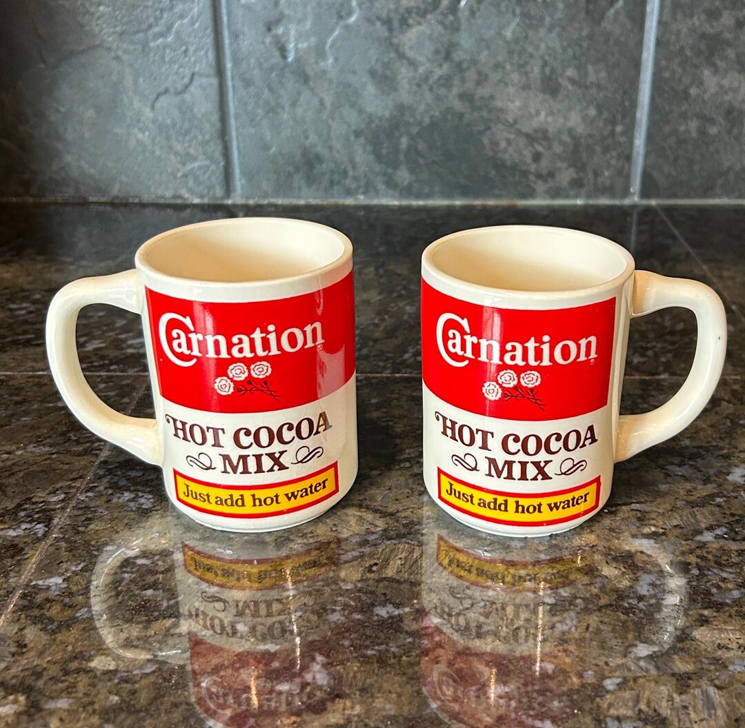 Vintage Carnation Hot Cocoa Mug Set: Advertising Mugs - Etsy