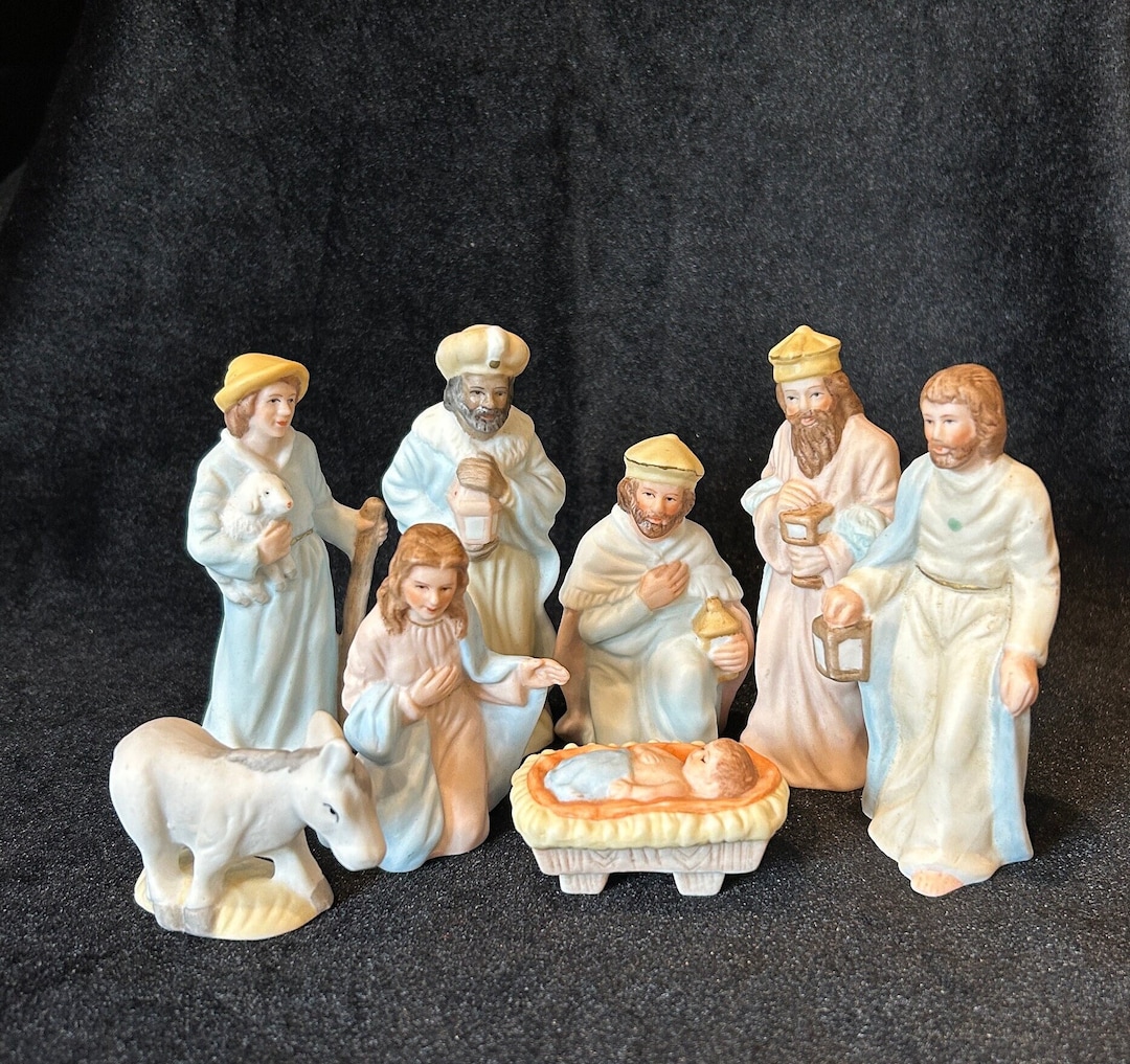Lefton China 8 Piece Nativity Set Christopher Collection,christmas ...