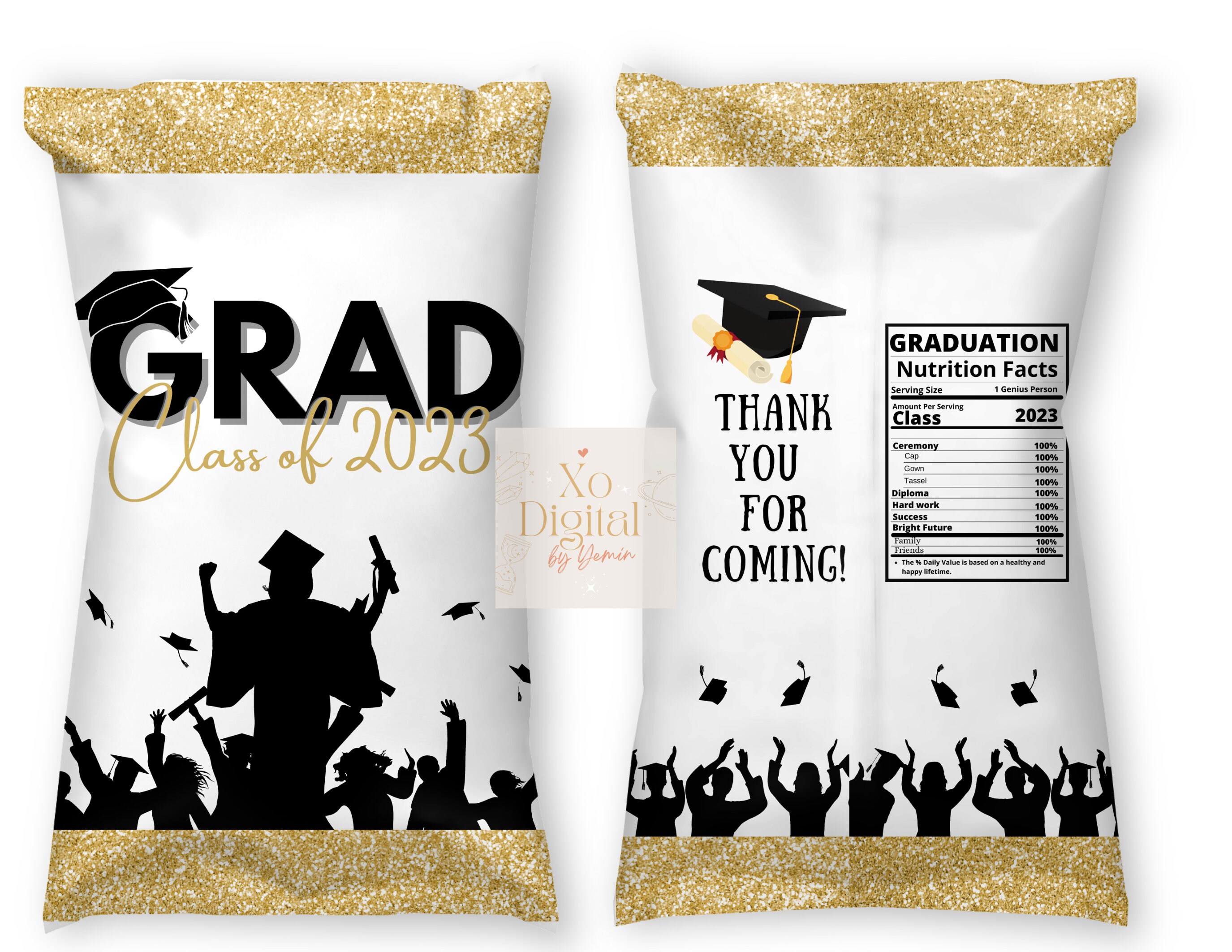 Graduation Chip Bag Girl Graduate Graduation Digital File - Etsy