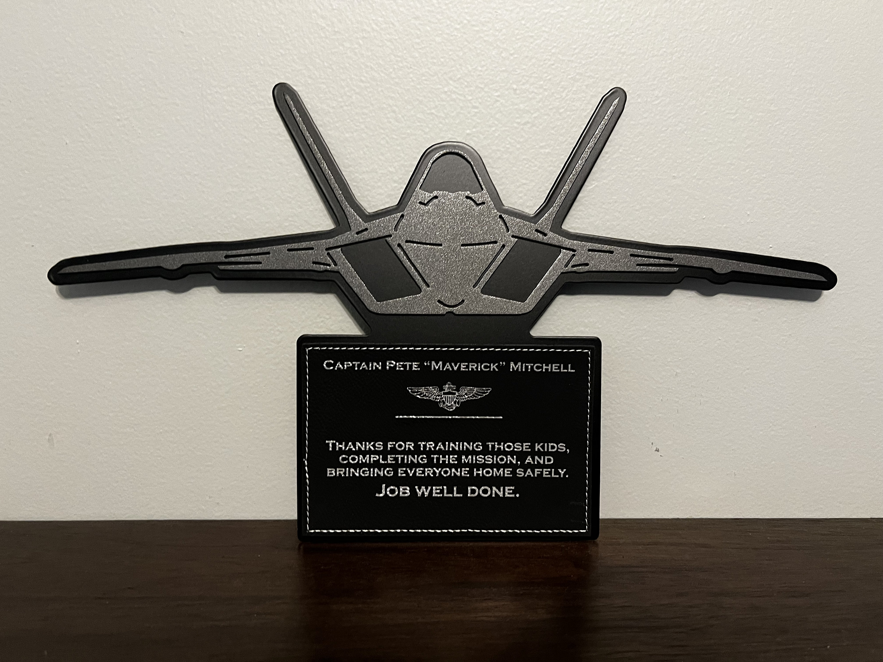 F-22 Raptor Custom Award / Plaque/ Wall Art for Air Force Going Away or ...