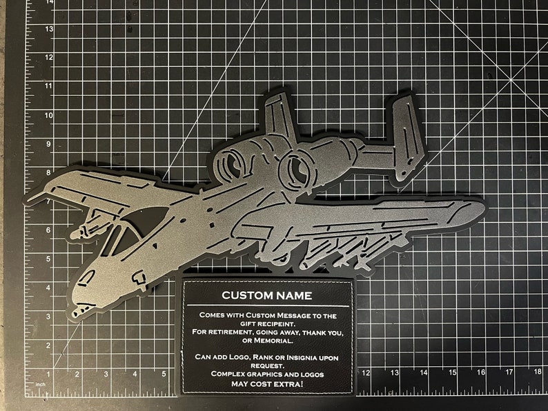USAF A-10 Warthog Thunderbolt II Plaque With Custom Leather Patch for Going Away, Retirement ...