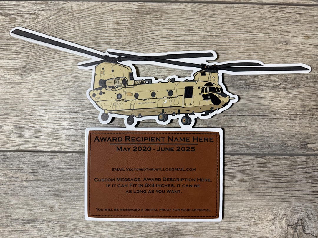 CH-47 Chinook Metal Plaque: Aviation Retirement Gift Award - Etsy