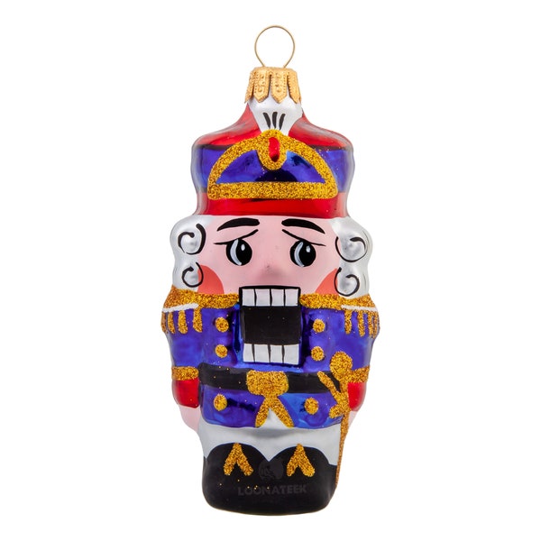 Blown Glass Nutcracker Ornament - Etsy
