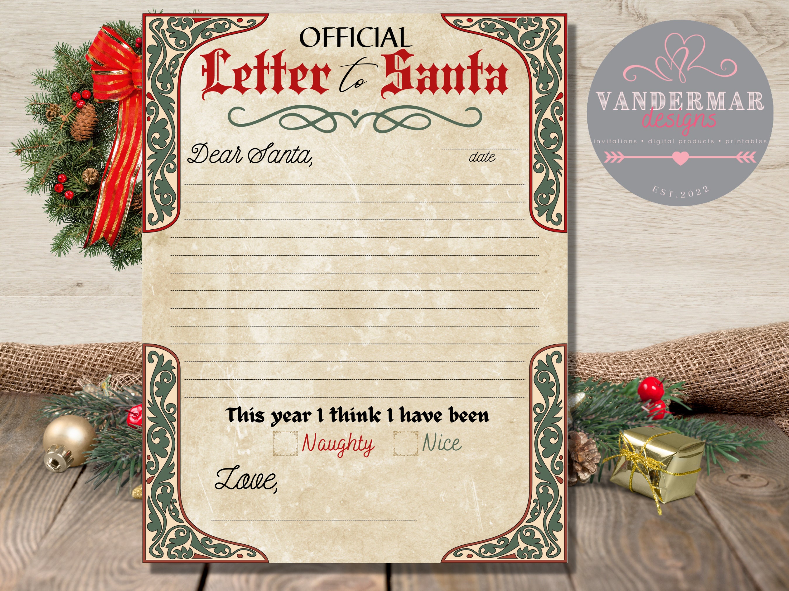 Letter to Santa - Etsy