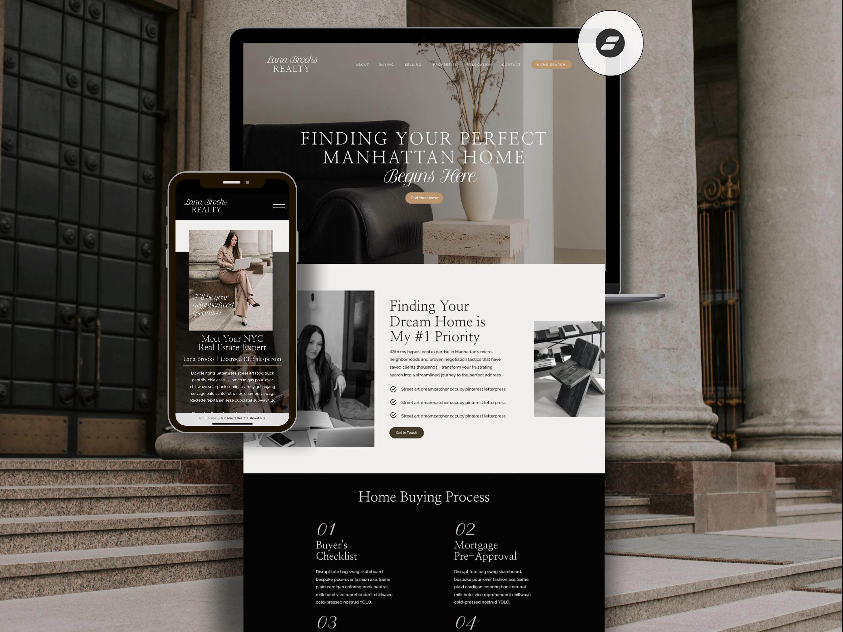 Realtor Website Showit Template Luxury Real Estate Website Design MLS ...