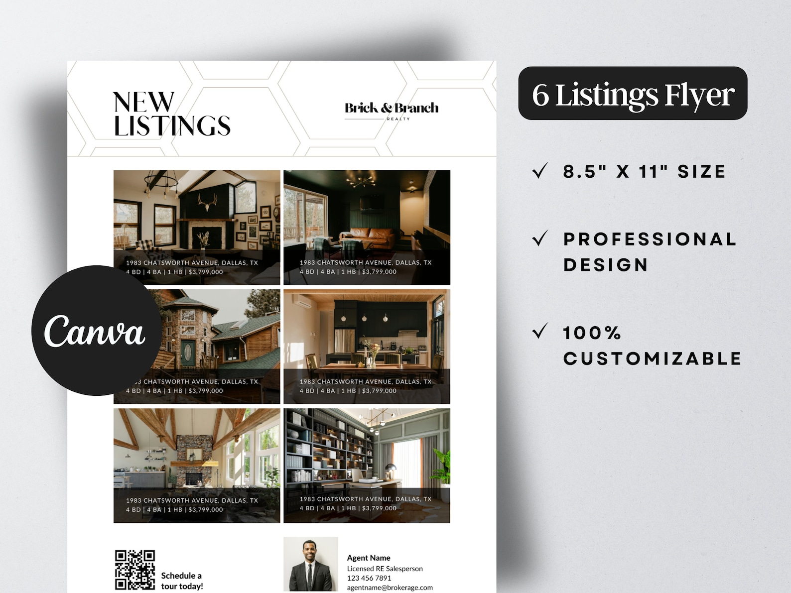 Multiple Listing Flyer Template Home for Sale Flyer Just Listed Real Estate Template Open House ...
