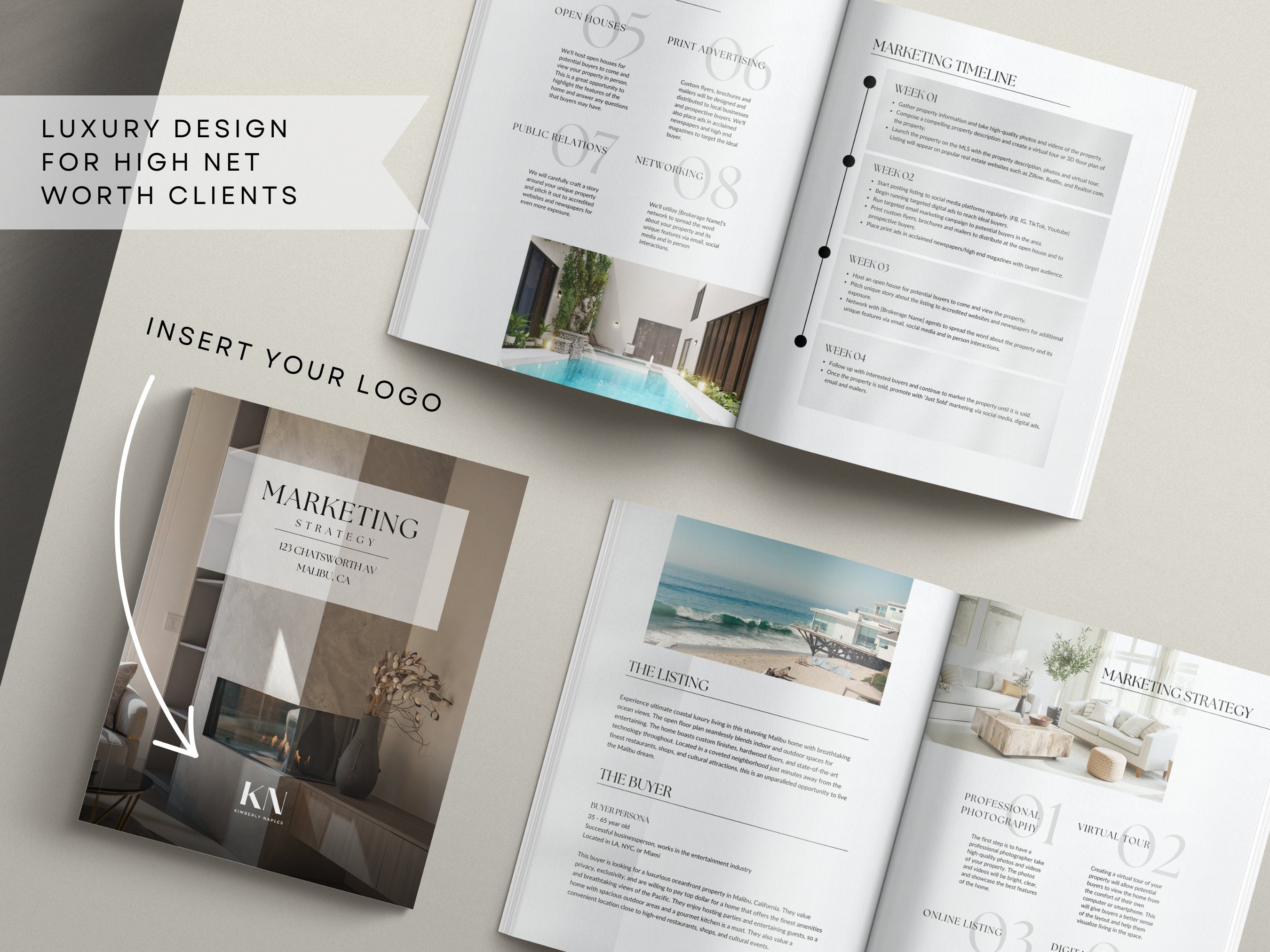 Real Estate Marketing Plan Template New Listing Presentation Selling ...