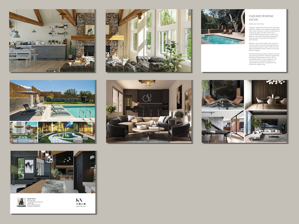 Brochure Template Real Estate Bundle Luxury Property Brochure Template ...