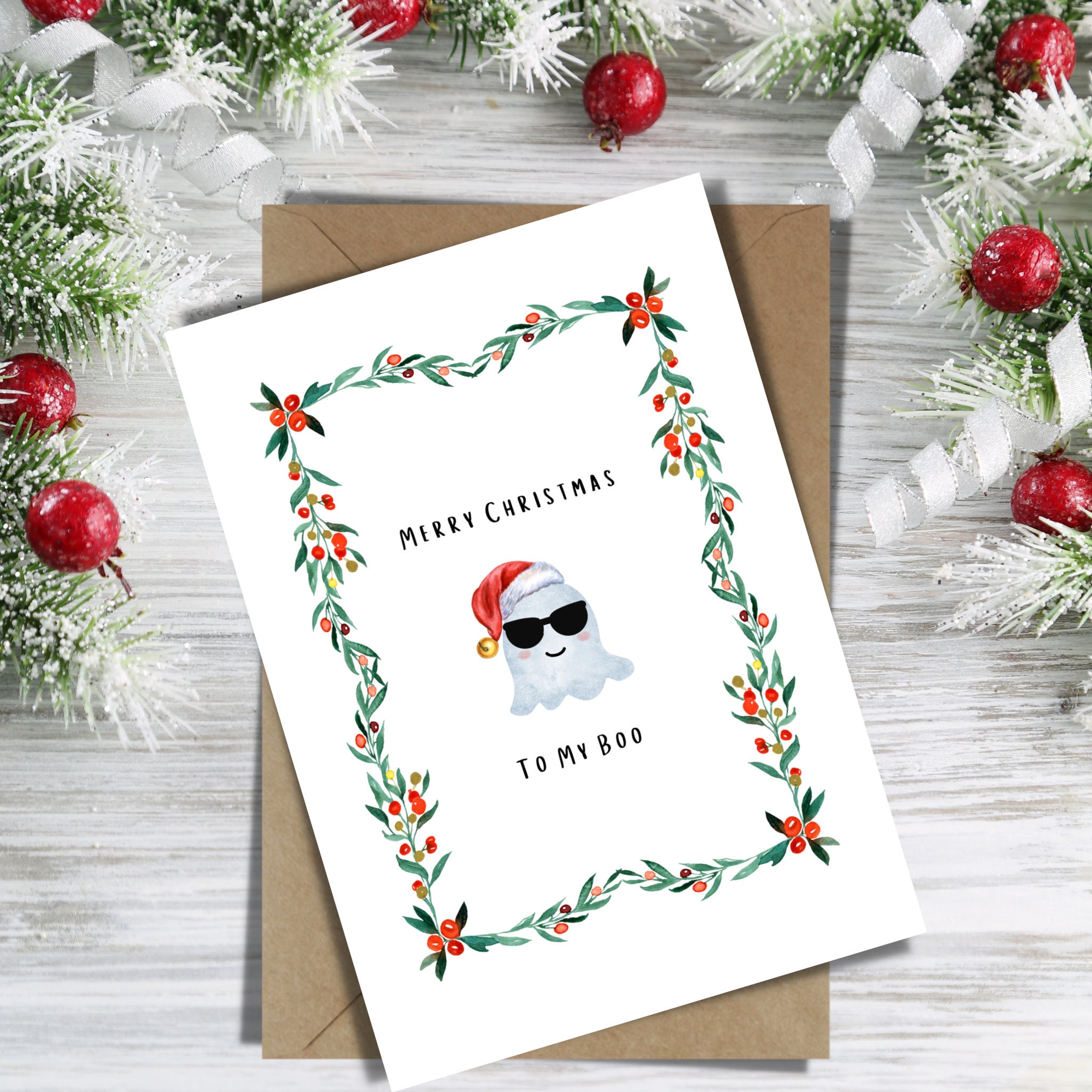 Punny Christmas Card for Husband Boyfriend Printable Merry Christmas to ...